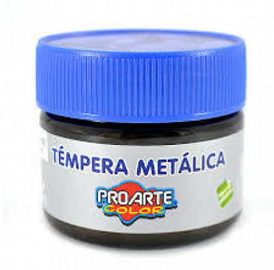 Témpera metálica Negra 100 ml. Proarte – Fiestoka