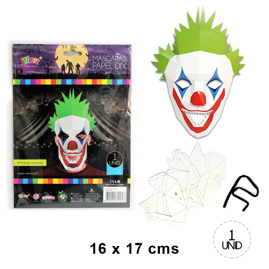 Máscara Payaso Armable – Fiestoka