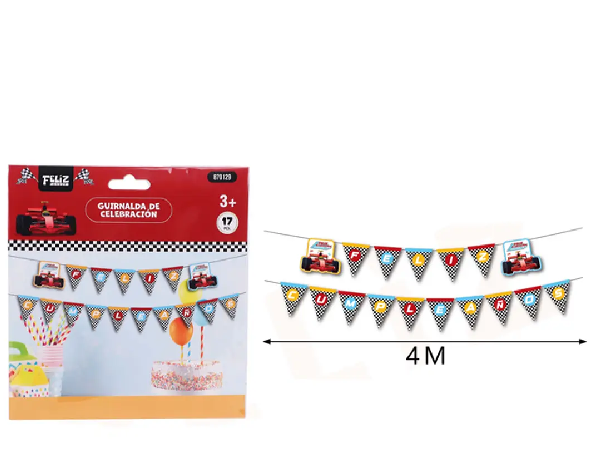 Banderín Feliz Cumpleaños Fórmula 1 x 1 Uni. – Fiestoka